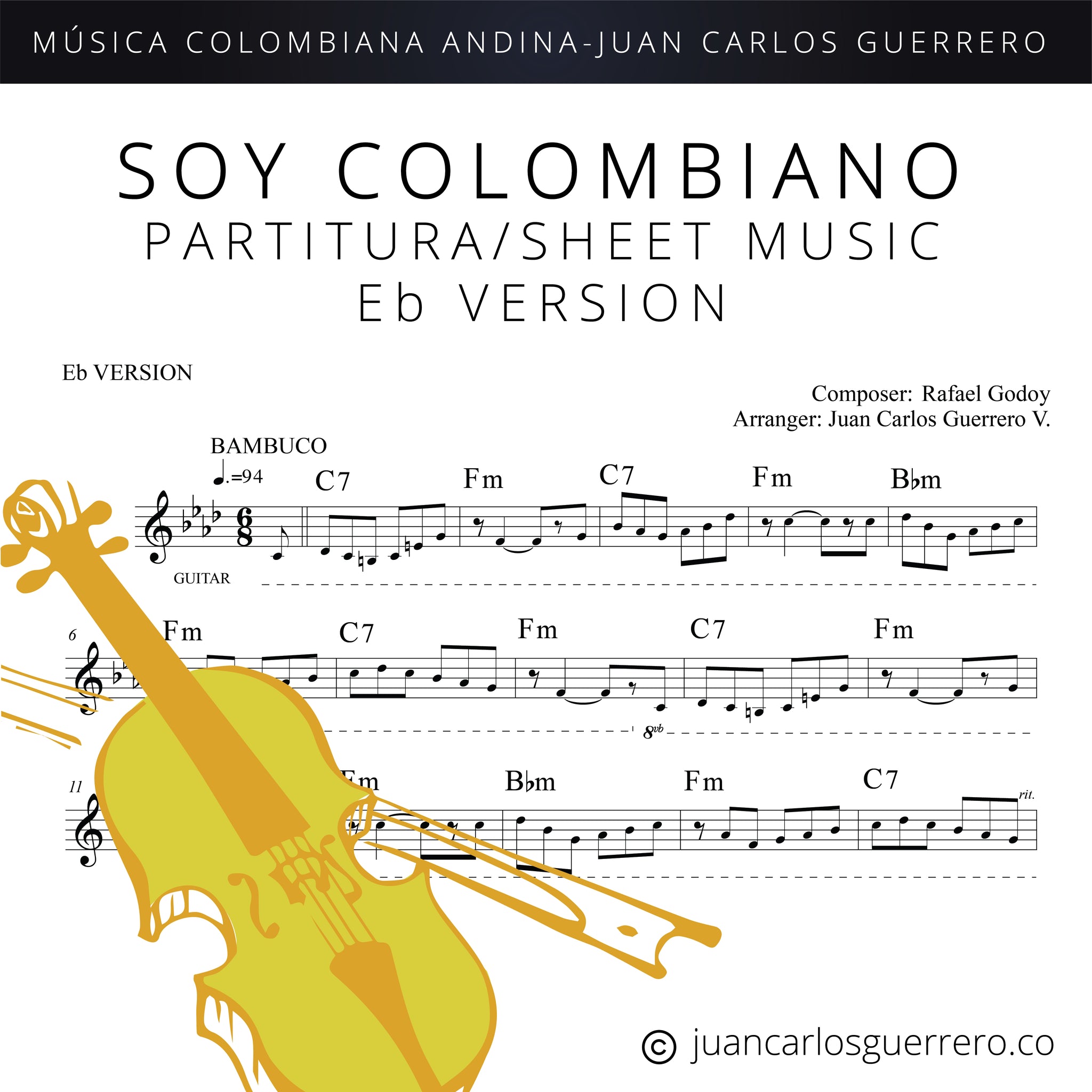 Soy Colombiano-Partitura/Sheet Music – Juan Carlos Guerrero